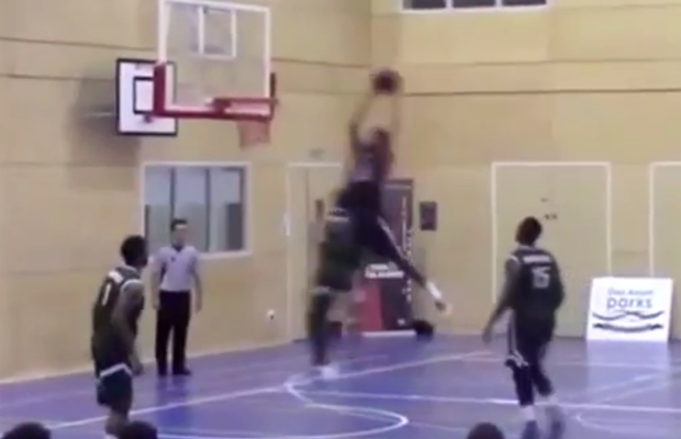 Josh Ward-Hibbert Skies for the Inbounds Lob! - Hoopsfix.com